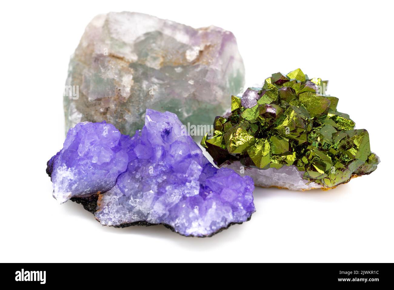 rock crystals isolated on white background Stock Photo - Alamy