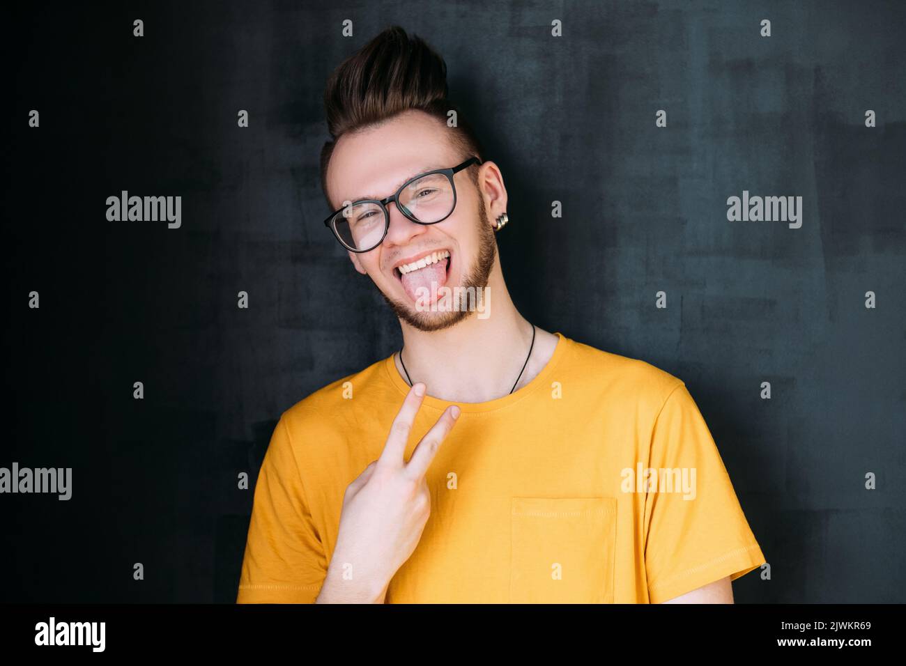 Handsome young man comb hi-res stock photography and images - Alamy