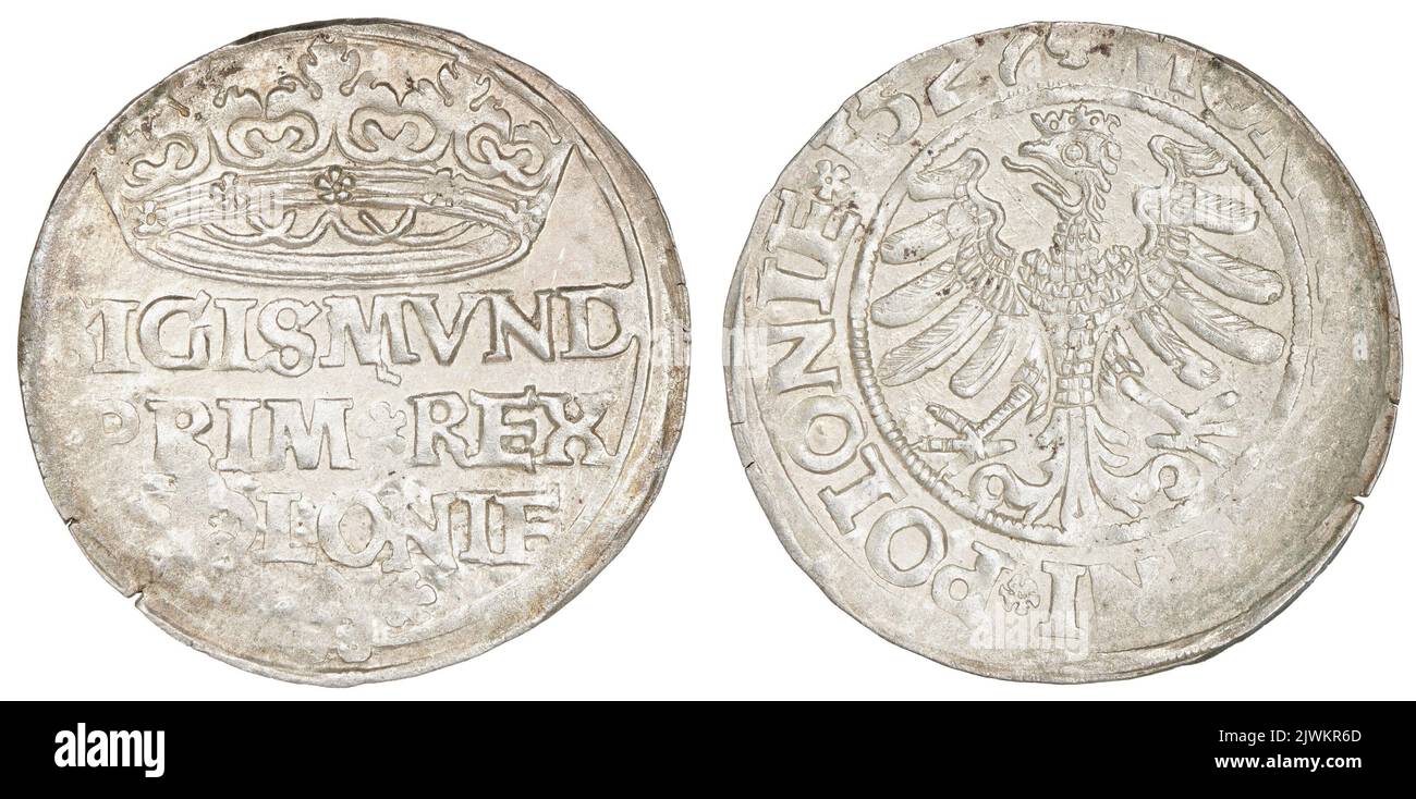 groschen. Zygmunt I Stary (król polski ; 1506-1548), ruler Stock Photo ...