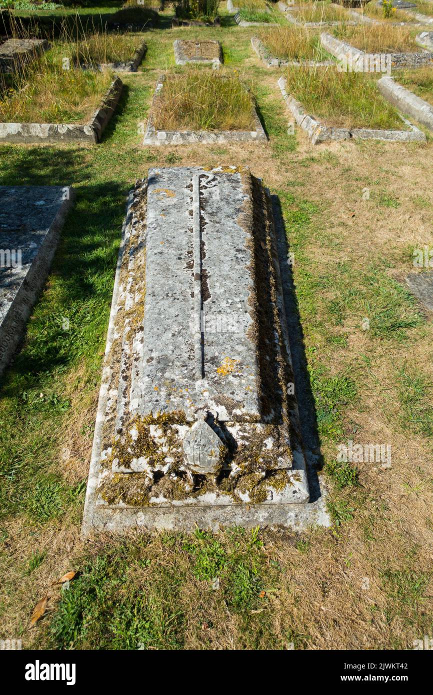 Ancient Graves in the Interior courtyard of Wells Cathedral, Wells ...