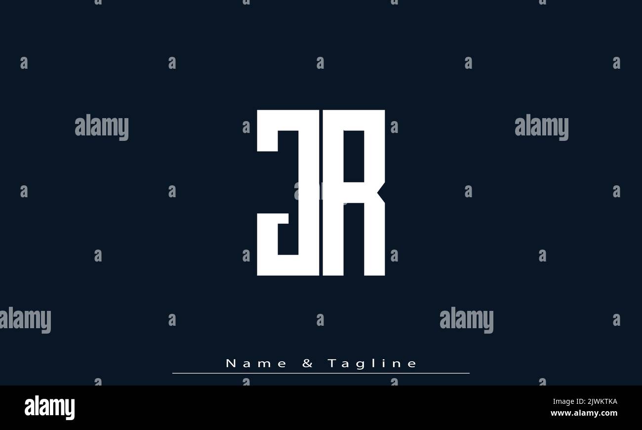 Alphabet letters Initials Monogram logo JR , RJ Stock Vector Image ...