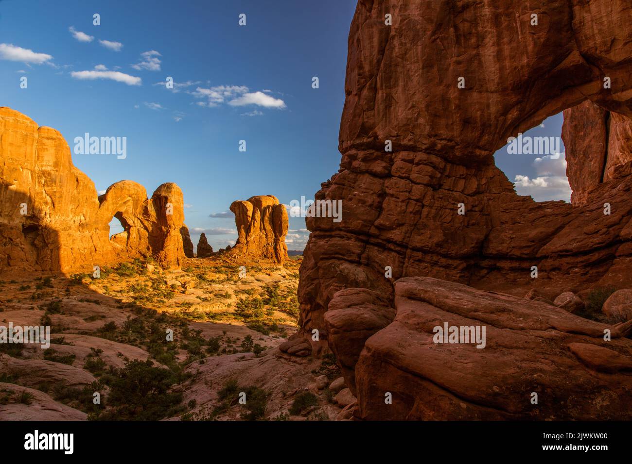 The back side of Double Arch, Parade of Elephants & Cove Arch (front ...