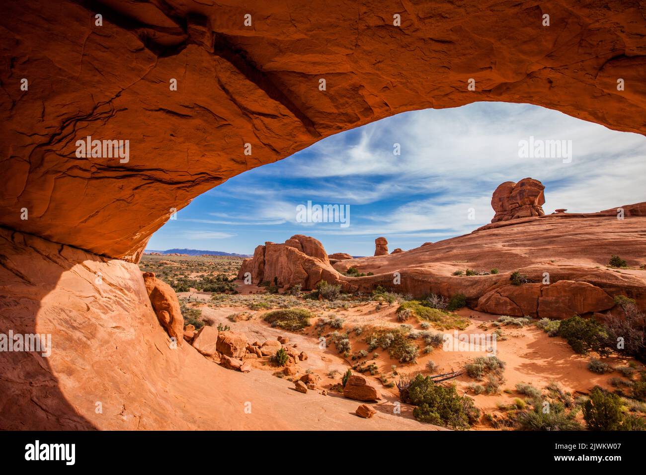 Orange glow from reflected light on the underside of Eye of the Whale ...
