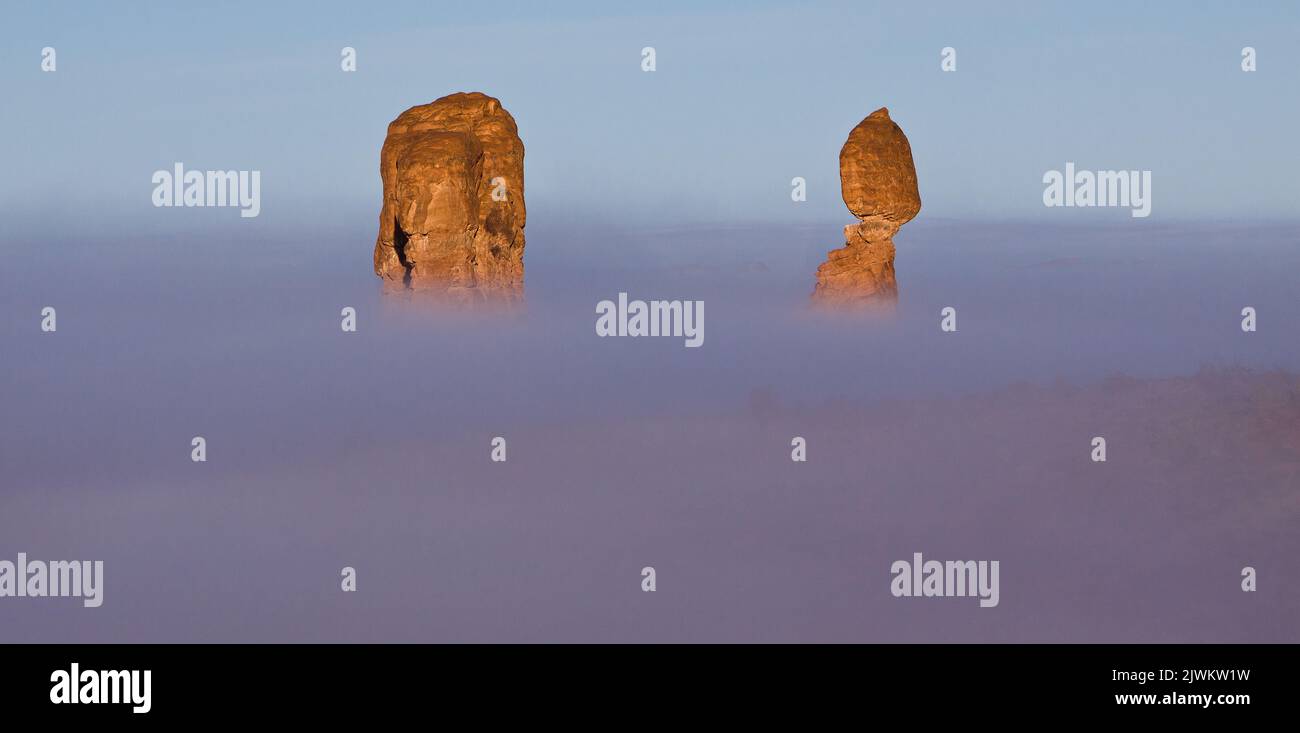 Ground fog around Balanced Rock caused by a temperature inversion in ...