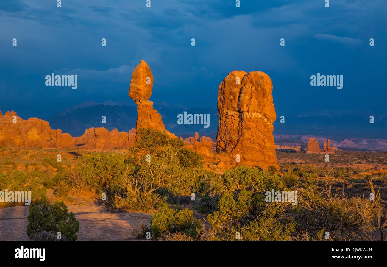Balanced Rock in Arches National Park near Moab, Utah. In the ...
