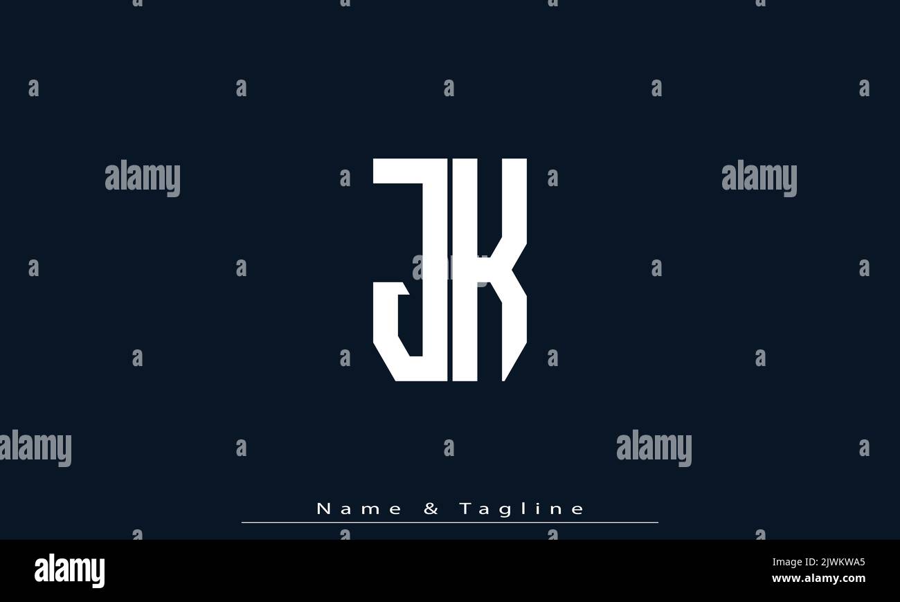 Alphabet letters Initials Monogram logo JK , KJ Stock Vector Image ...