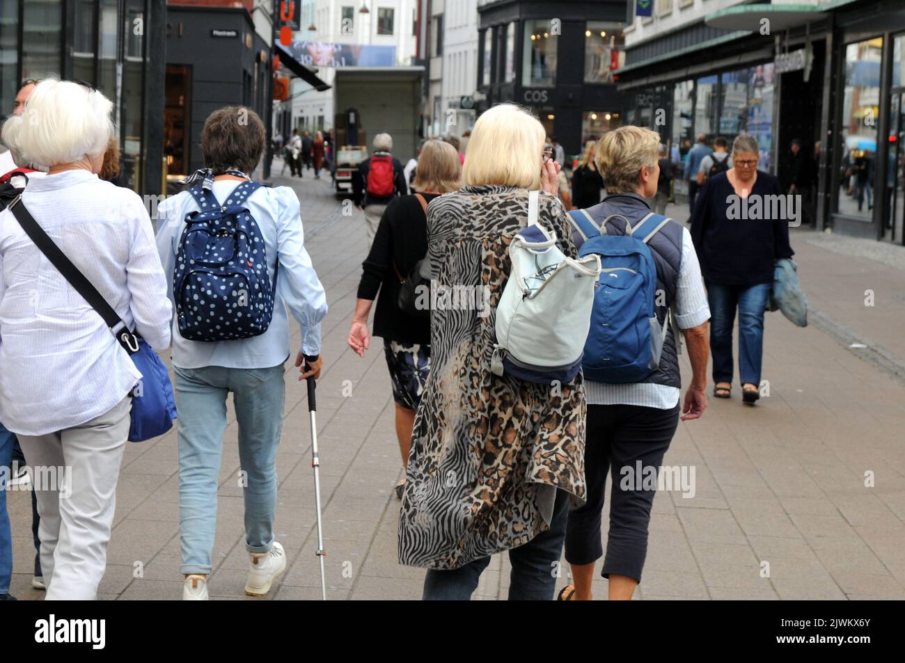 Copenhagen /Denmark/06 September 2022/ Senior citizen femlae on city ...