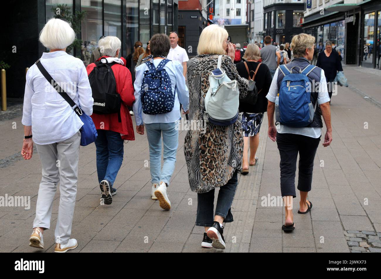 Copenhagen /Denmark/06 September 2022/ Senior citizen femlae on city ...