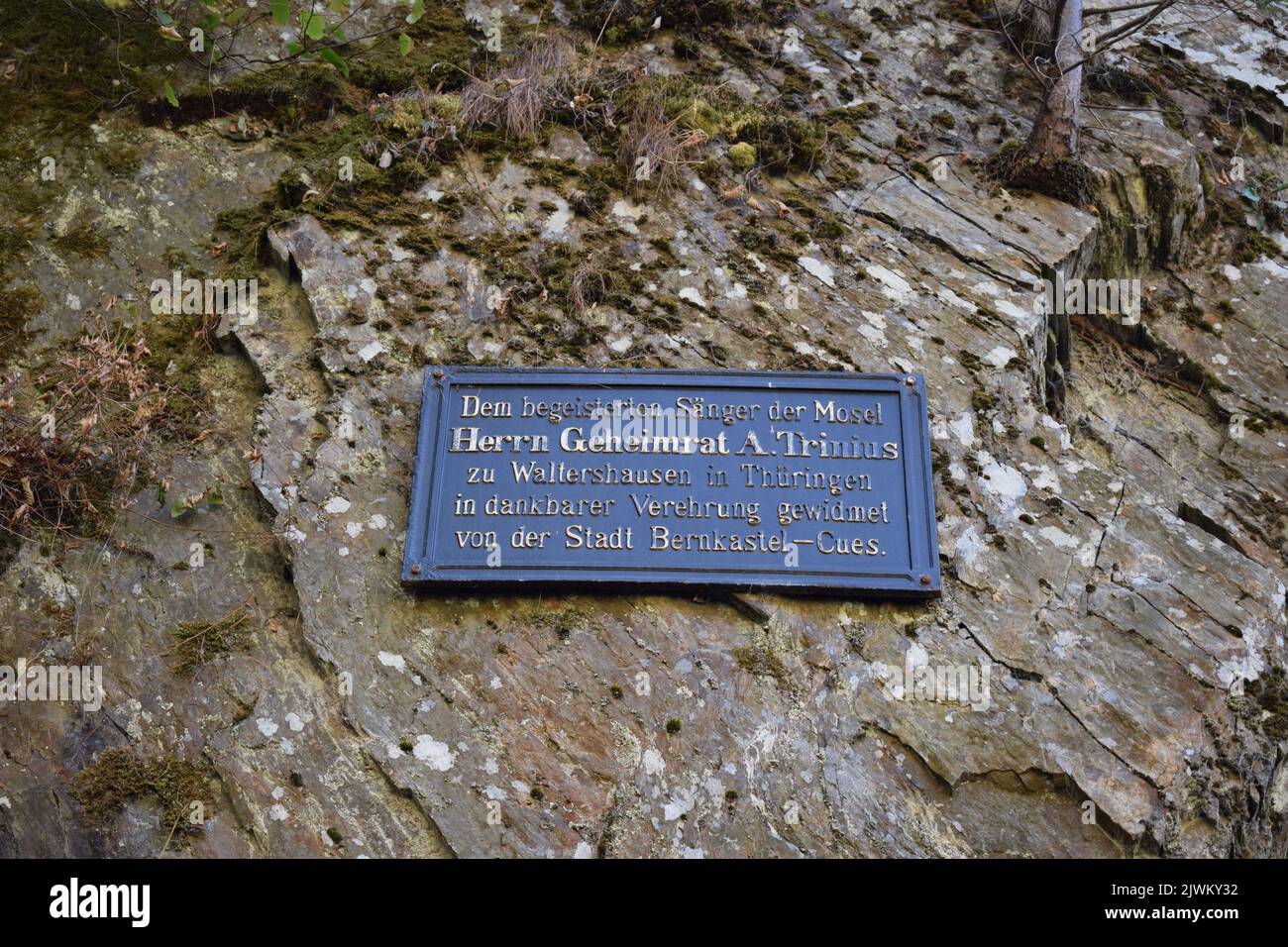 memorial plate for some singer Stock Photo - Alamy
