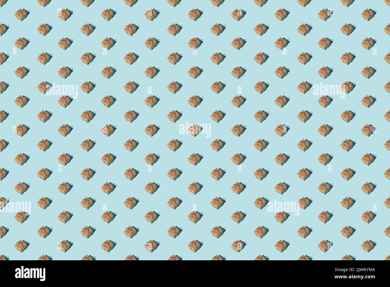 blue festive background seamless pattern gift Stock Photo - Alamy