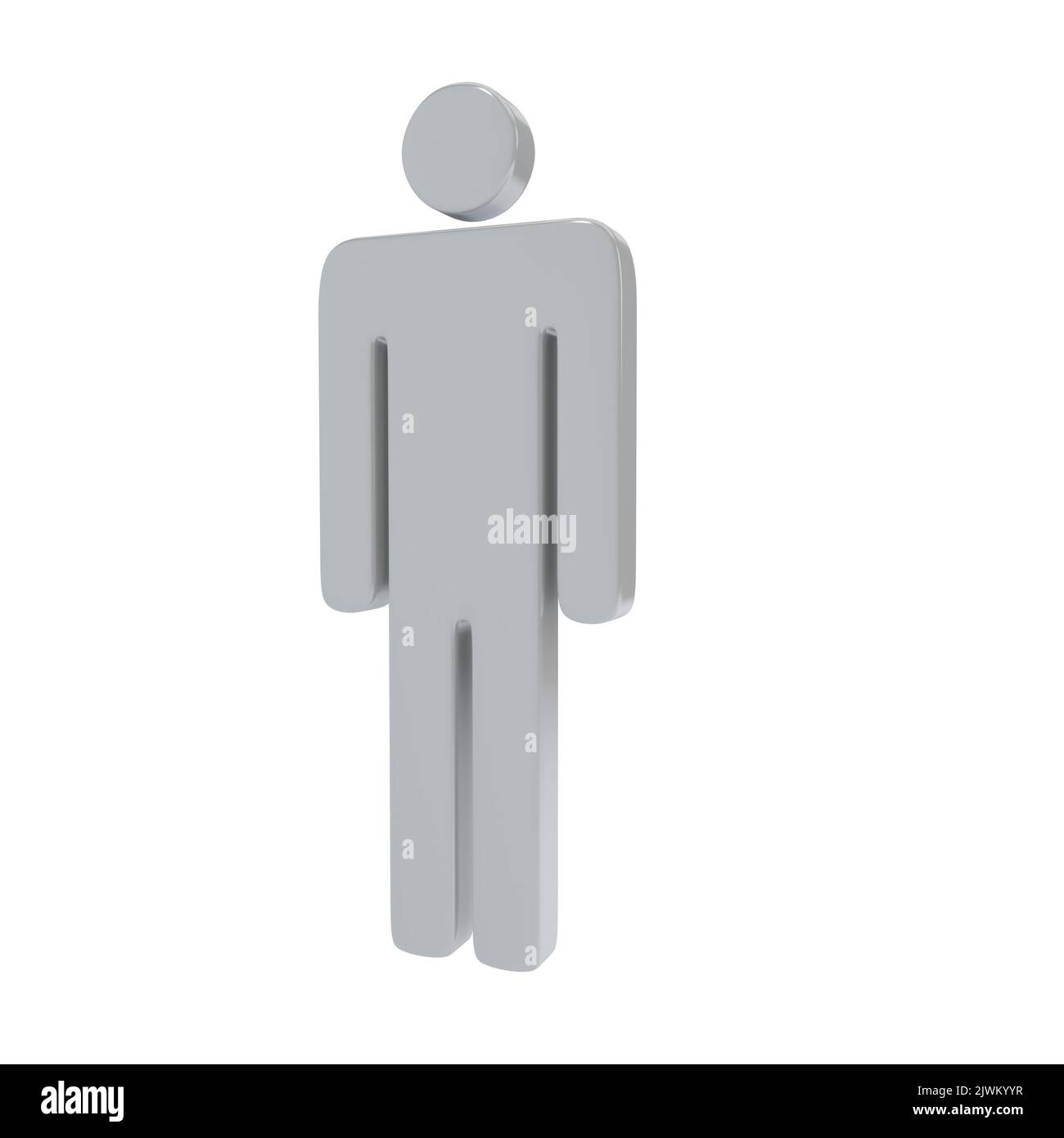 3d render illustration of human man icon Stock Photo - Alamy