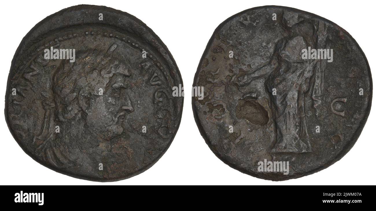 sestertius. Hadrian (Roman emperor; 117-138), emperor Stock Photo - Alamy