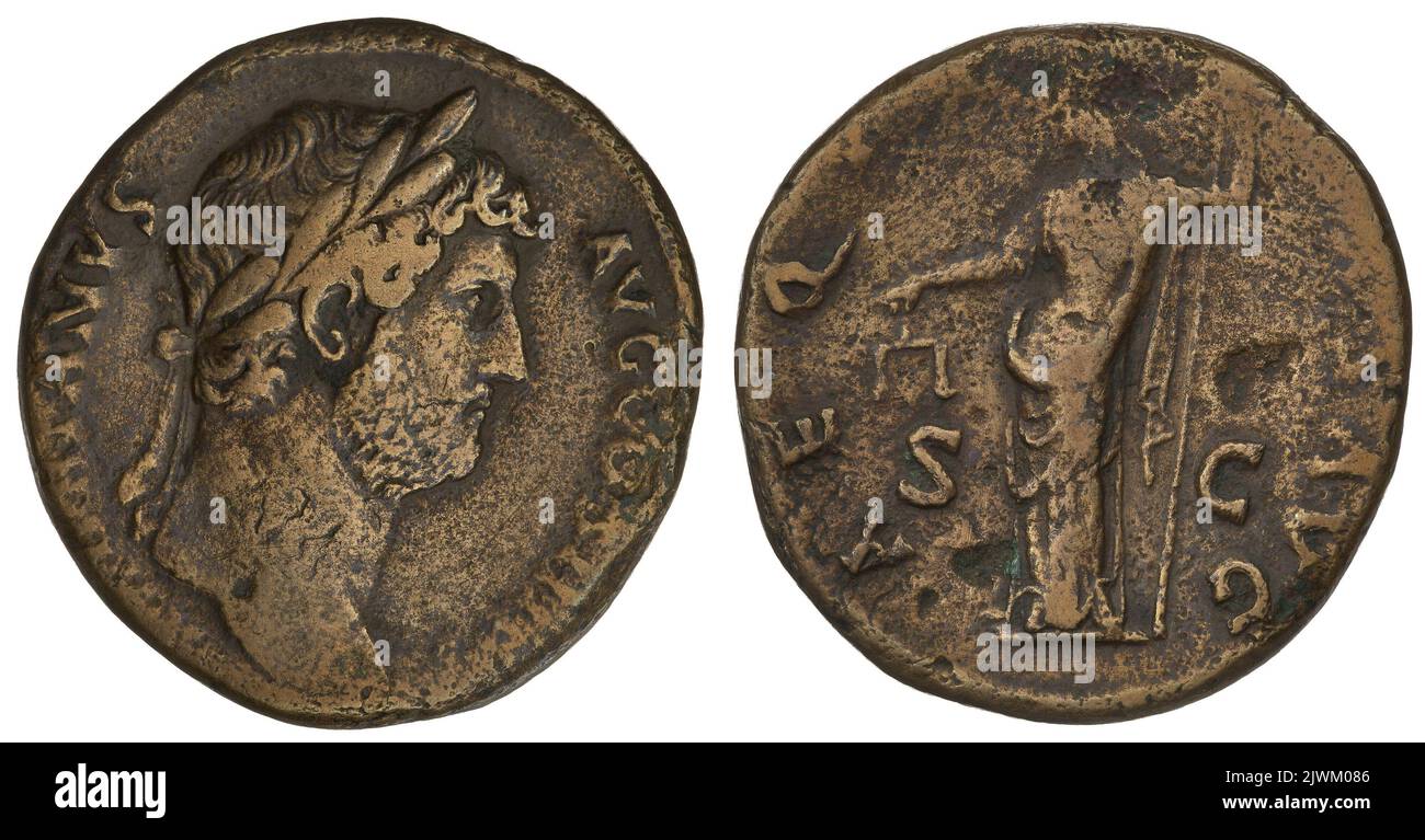 sestertius. Hadrian (Roman emperor; 117-138), emperor Stock Photo - Alamy