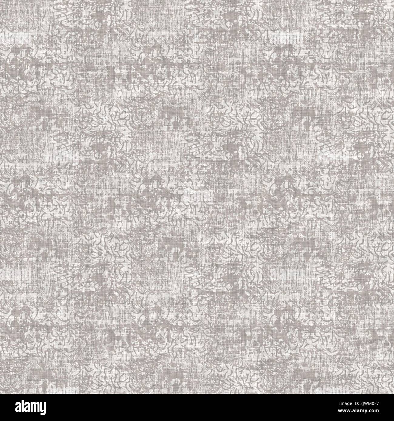 French grey irregular mottled linen seamless pattern. Tonal country ...