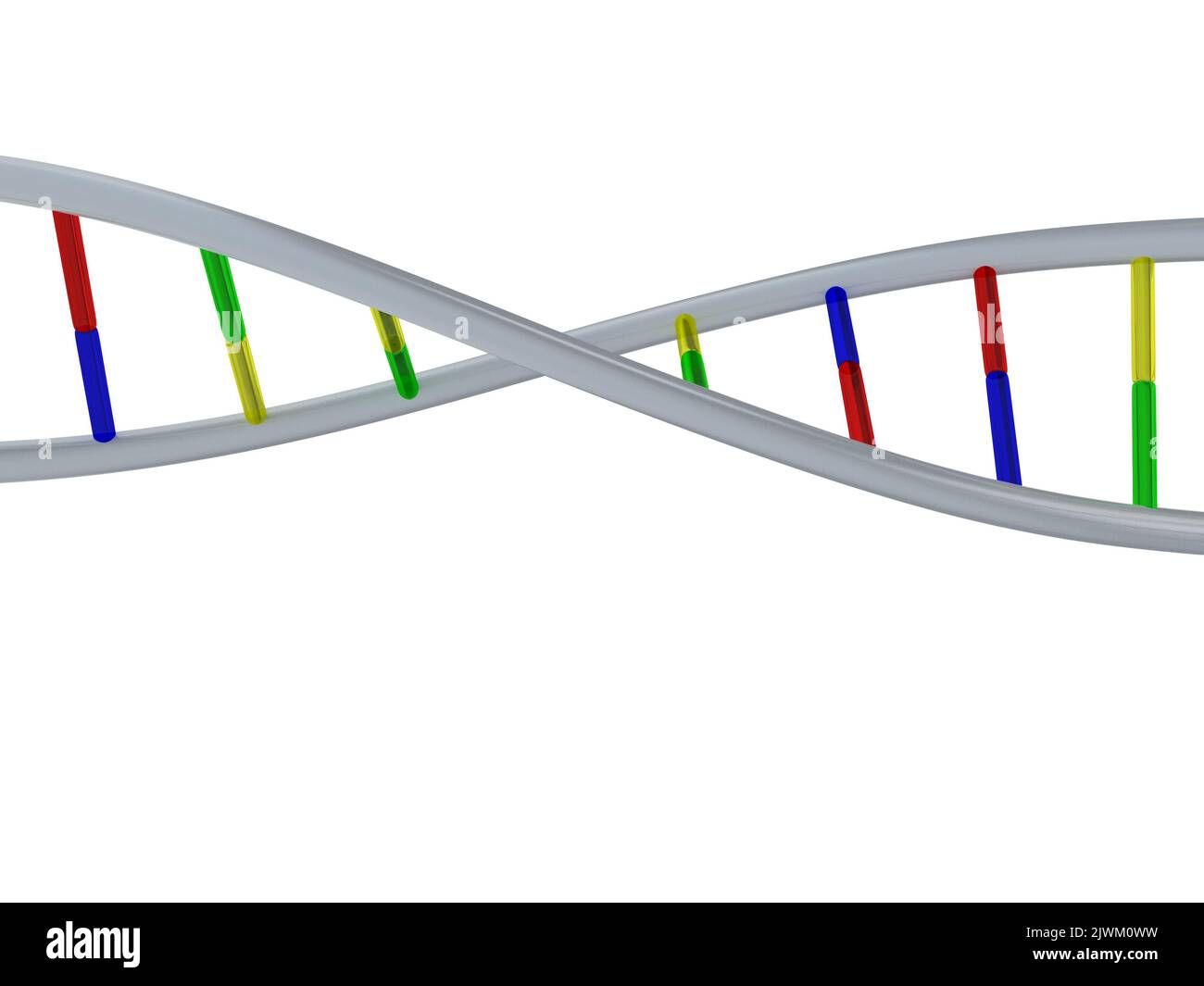 3d render illustration of DNA sequence on white Stock Photo - Alamy