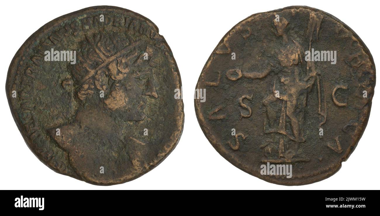 dupondius. Hadrian (Roman emperor; 117-138), emperor Stock Photo - Alamy