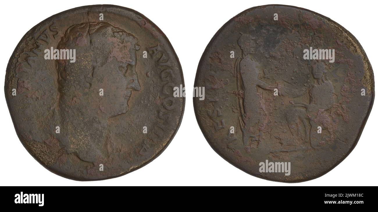 sestertius. Hadrian (Roman emperor; 117-138), emperor Stock Photo - Alamy