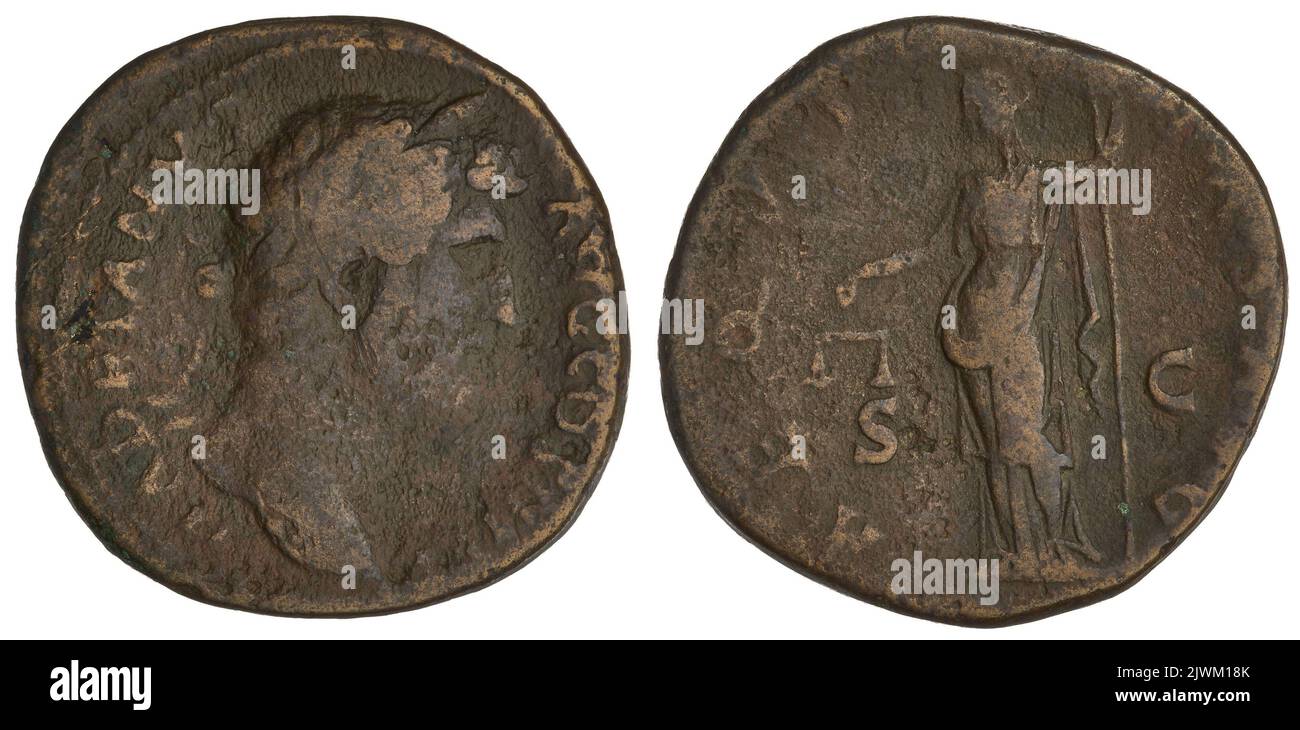 sestertius. Hadrian (Roman emperor; 117-138), emperor Stock Photo - Alamy