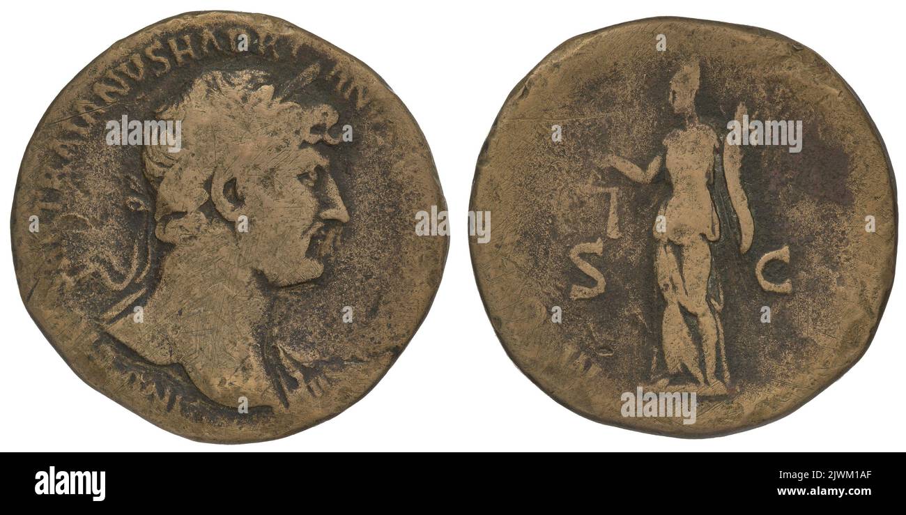 sestertius. Hadrian (Roman emperor; 117-138), emperor Stock Photo - Alamy
