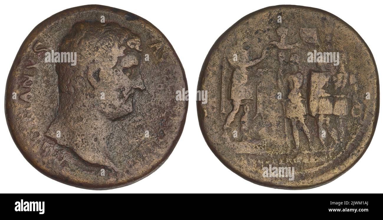 sestertius. Hadrian (Roman emperor; 117-138), emperor Stock Photo - Alamy