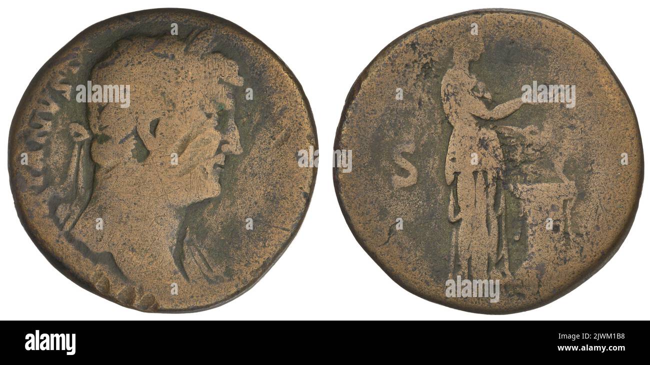 sestertius. Hadrian (Roman emperor; 117-138), emperor Stock Photo - Alamy
