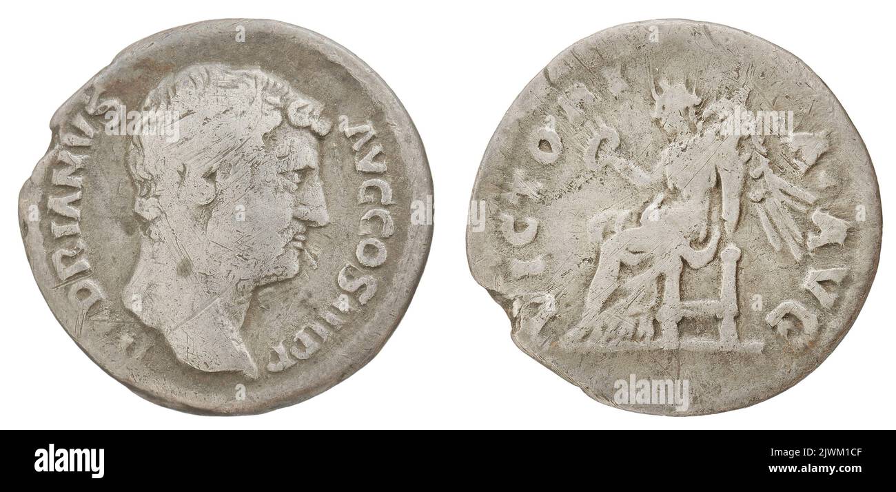 denarius. Hadrian (Roman emperor; 117-138), emperor Stock Photo - Alamy