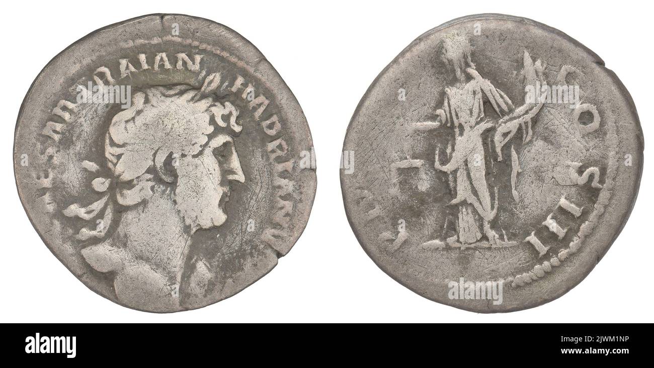 denarius. Hadrian (Roman emperor; 117-138), emperor Stock Photo - Alamy