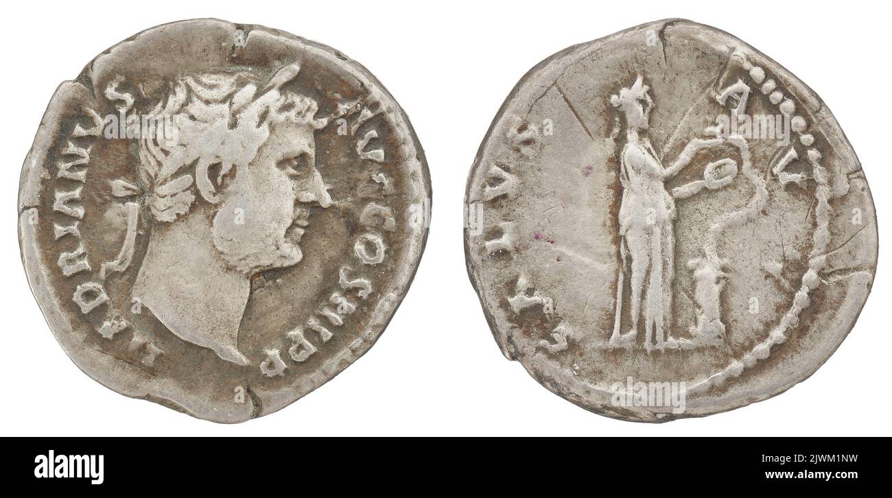 denarius. Hadrian (Roman emperor; 117-138), emperor Stock Photo - Alamy