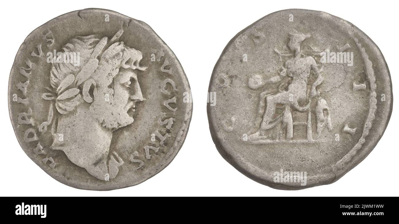 denarius. Hadrian (Roman emperor; 117-138), emperor Stock Photo - Alamy