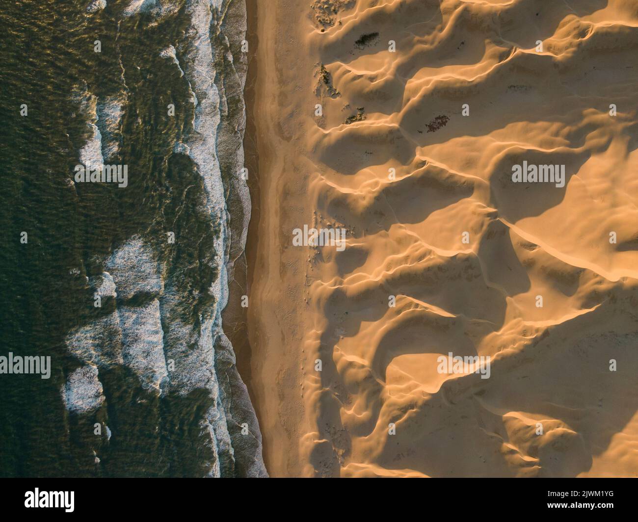 Aerial view of Sand Dunes, Addo Elephant National Park, Eastern Cape ...