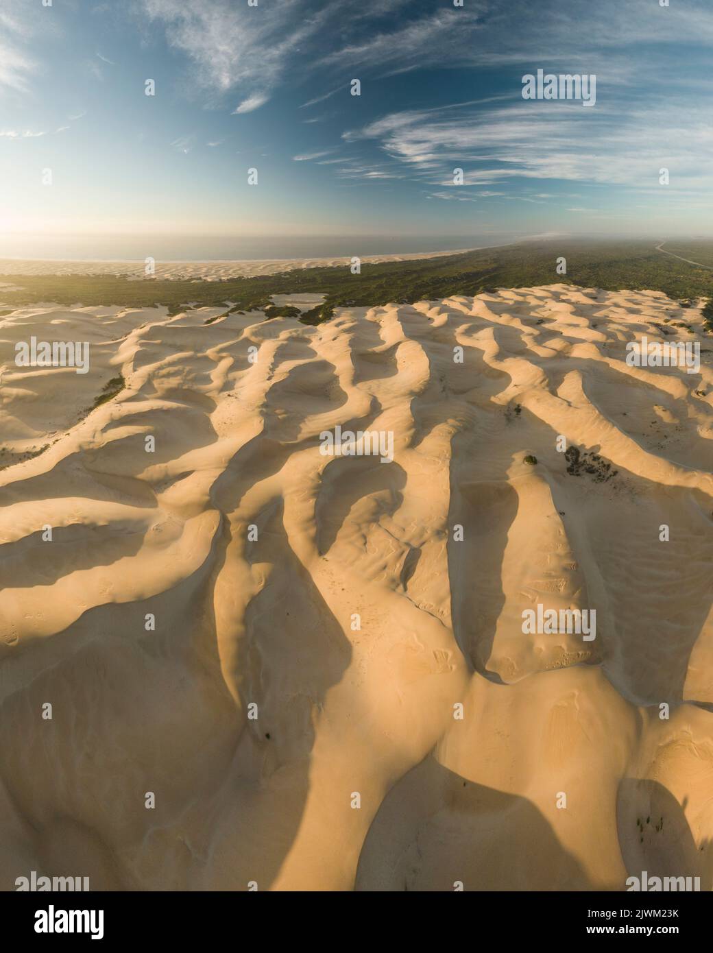 Aerial view of Sand Dunes, Addo Elephant National Park, Eastern Cape ...
