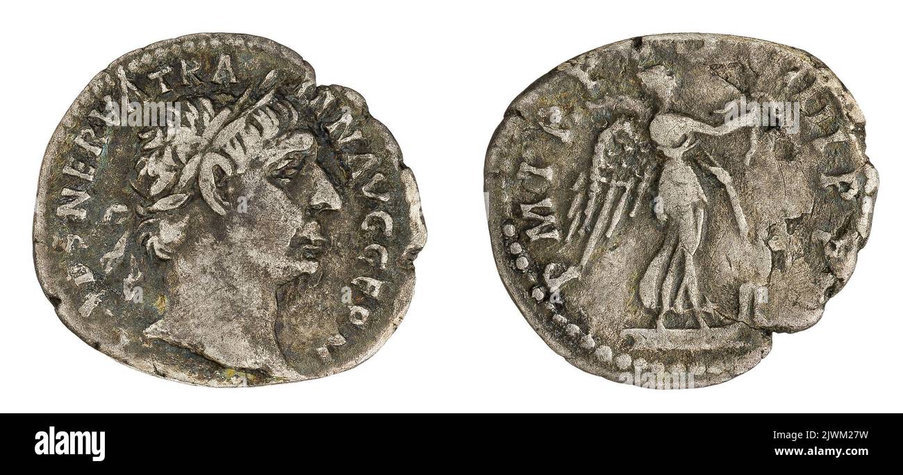 denarius. Trajan (cesarz rzymski ; 98-117), issuer Stock Photo - Alamy