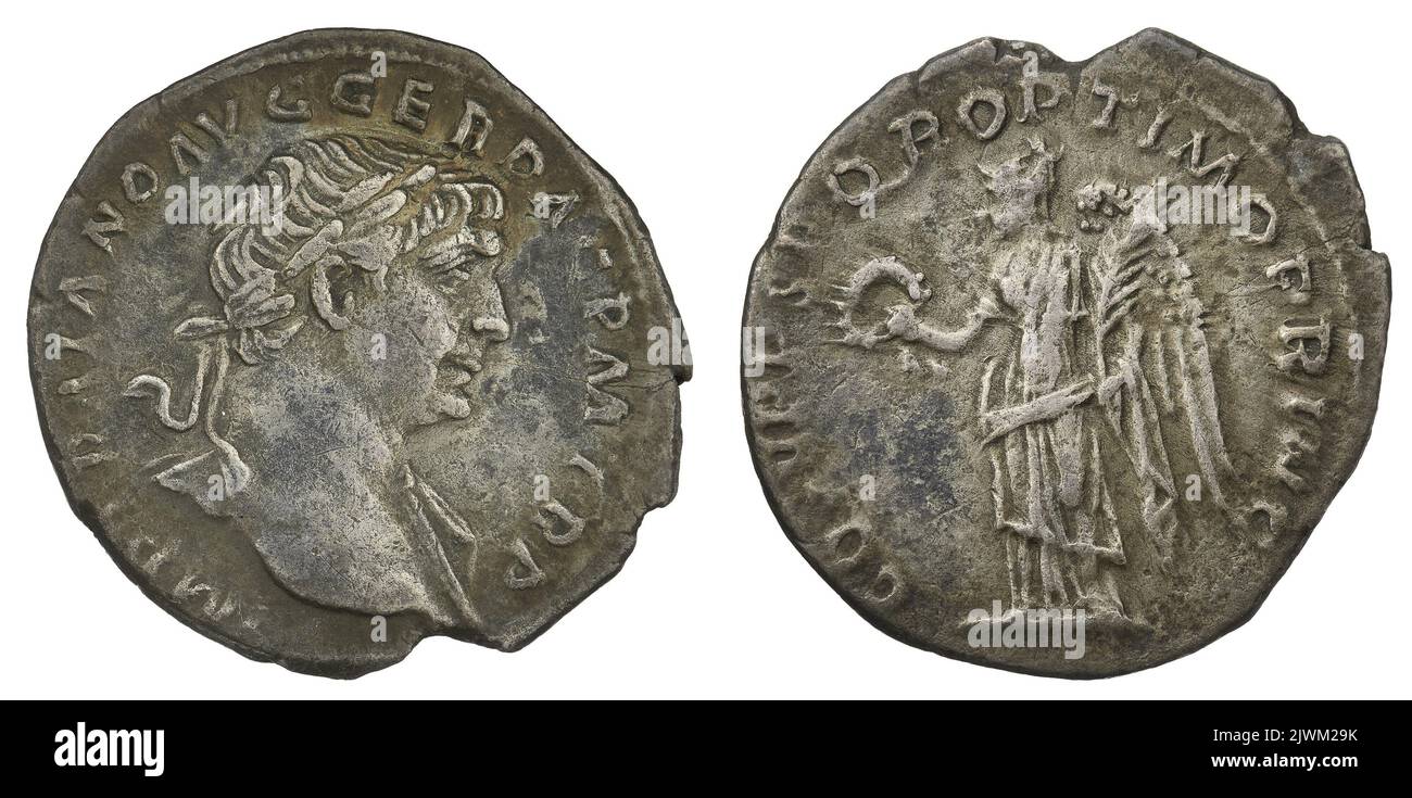 denarius. Trajan (cesarz rzymski ; 98-117), emperor Stock Photo - Alamy