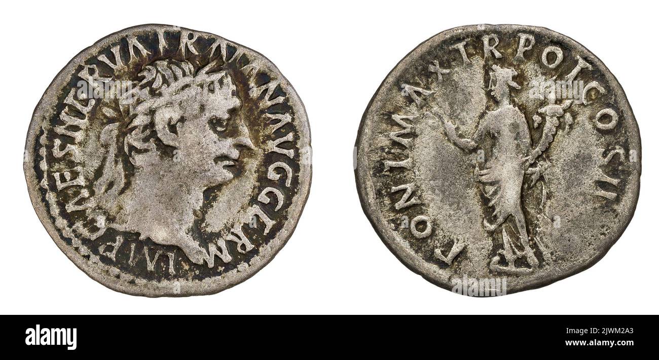 Roman coin trajan denarius hi-res stock photography and images - Alamy
