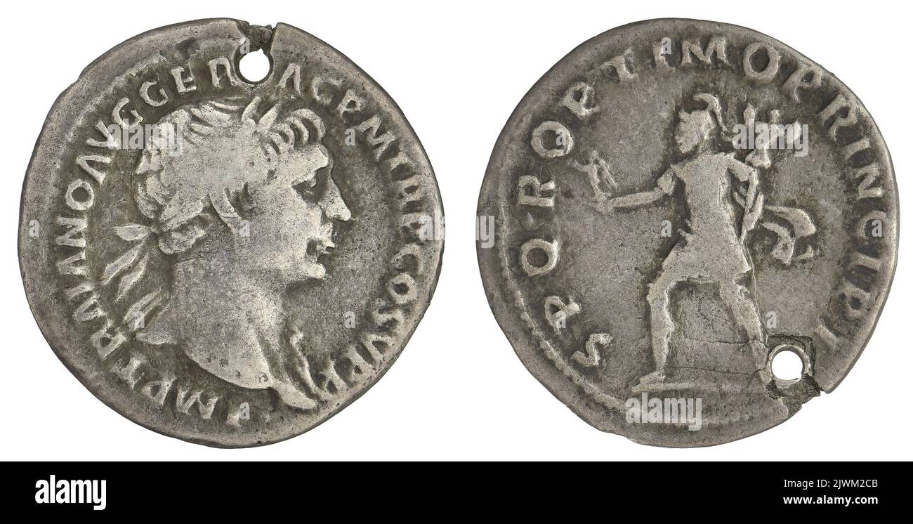 denarius. Trajan (cesarz rzymski ; 98-117), emperor Stock Photo - Alamy
