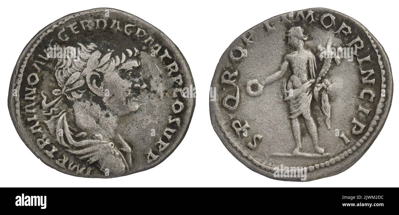 denarius. Trajan (cesarz rzymski ; 98-117), emperor Stock Photo - Alamy