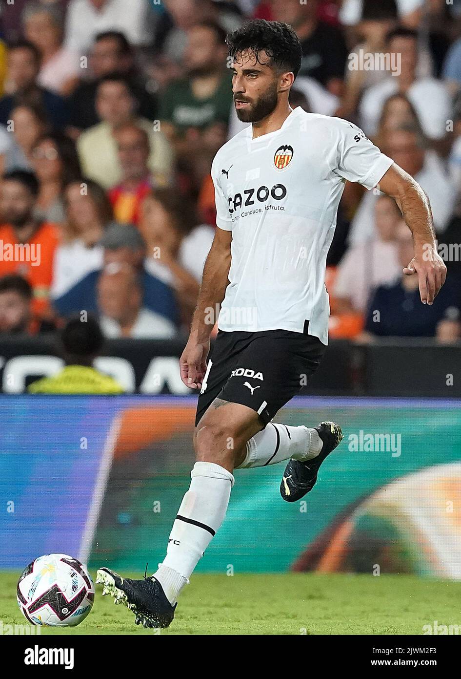 Valencia CF's Eray Comert during La Liga match. September 4, 2022. (Photo by Acero/Alter Photos ...