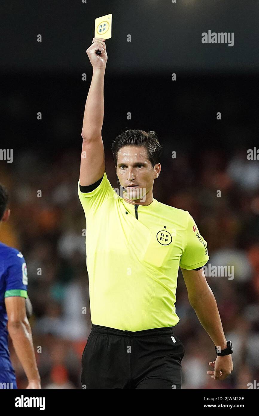Spanish referee Jose Luis Munuera Montero during La Liga match ...