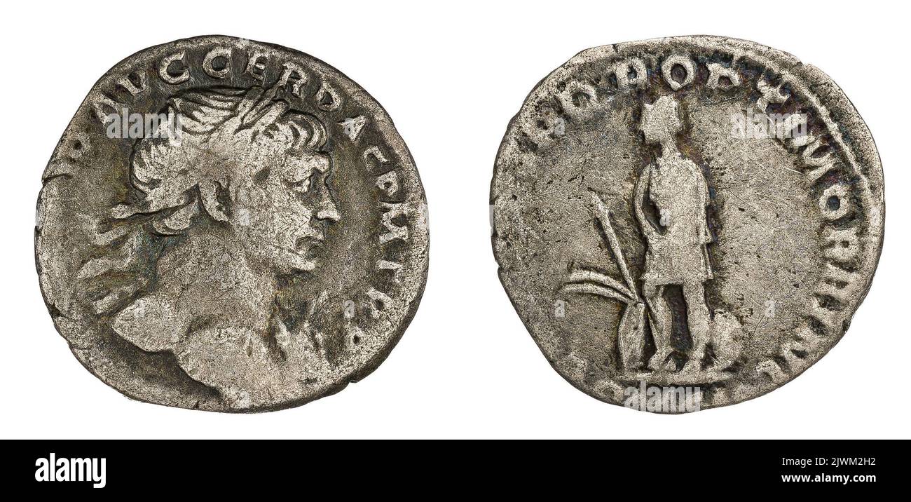 denarius. Trajan (cesarz rzymski ; 98-117), emperor Stock Photo - Alamy