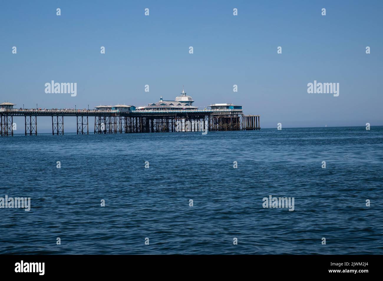 The Victorian Pier at Llandudno, Conwy is the longest pier in Wales a ...