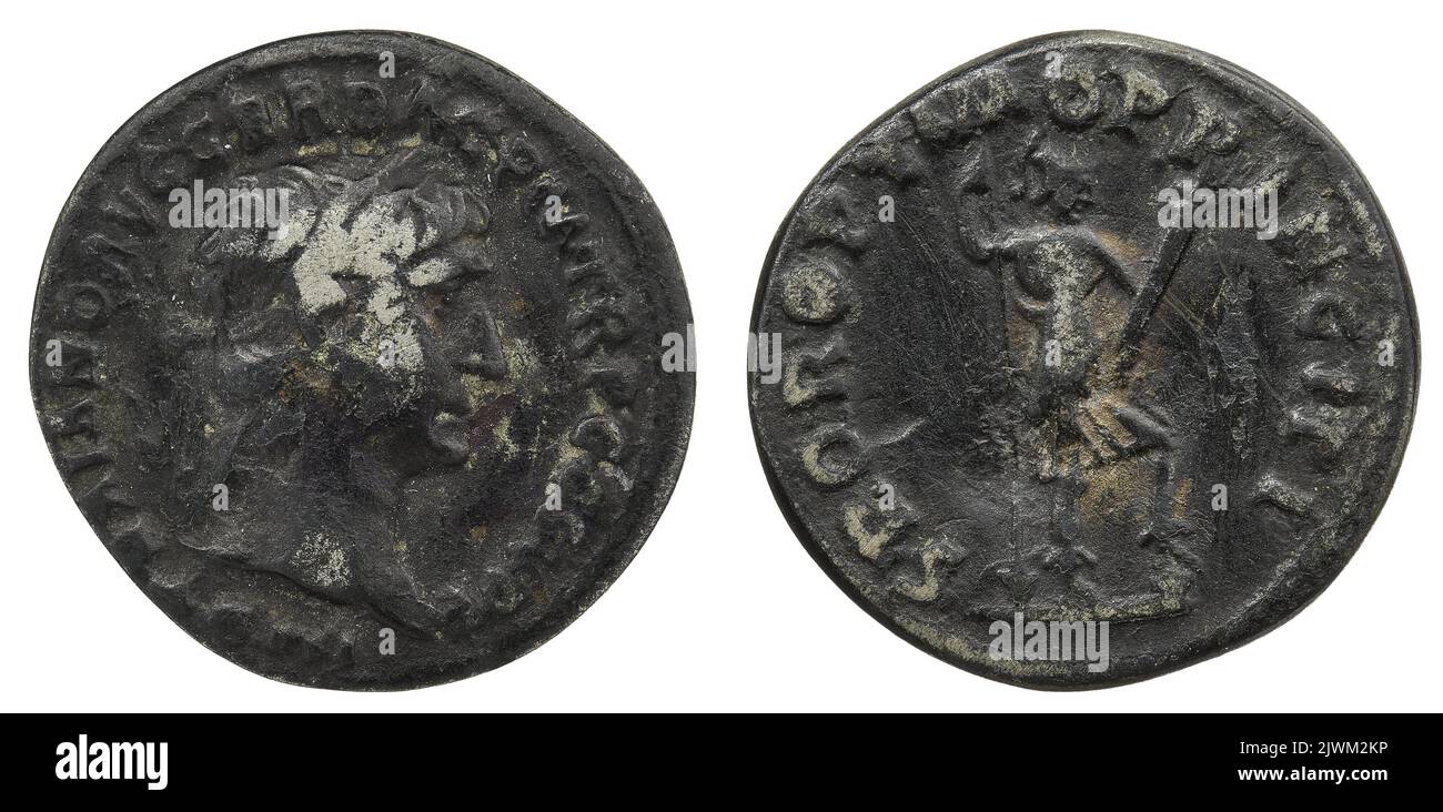 denarius. Trajan (cesarz rzymski ; 98-117), emperor Stock Photo - Alamy