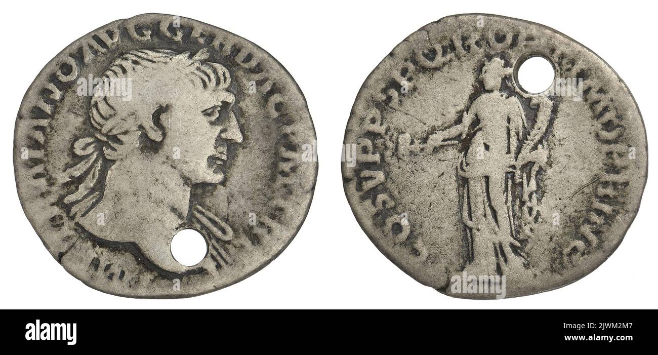 denarius. Trajan (cesarz rzymski ; 98-117), emperor Stock Photo - Alamy