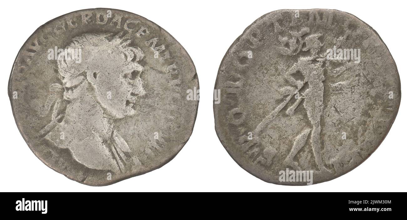 denarius. Trajan (cesarz rzymski ; 98-117), emperor Stock Photo - Alamy