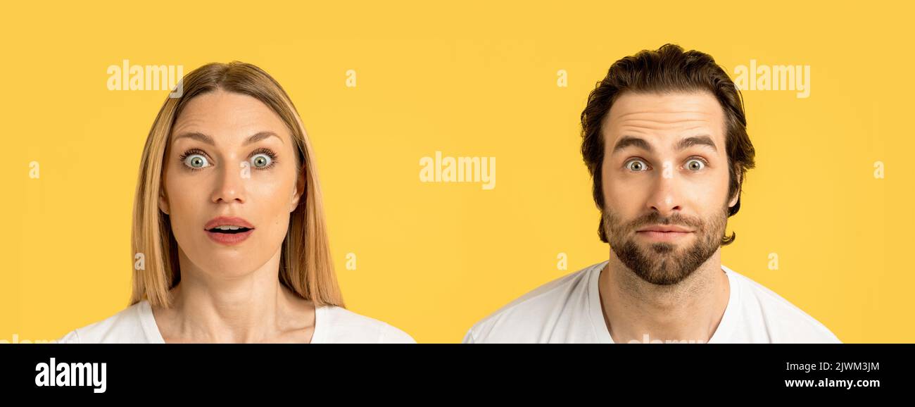 Surprised husband looks out hi-res stock photography and images - Alamy