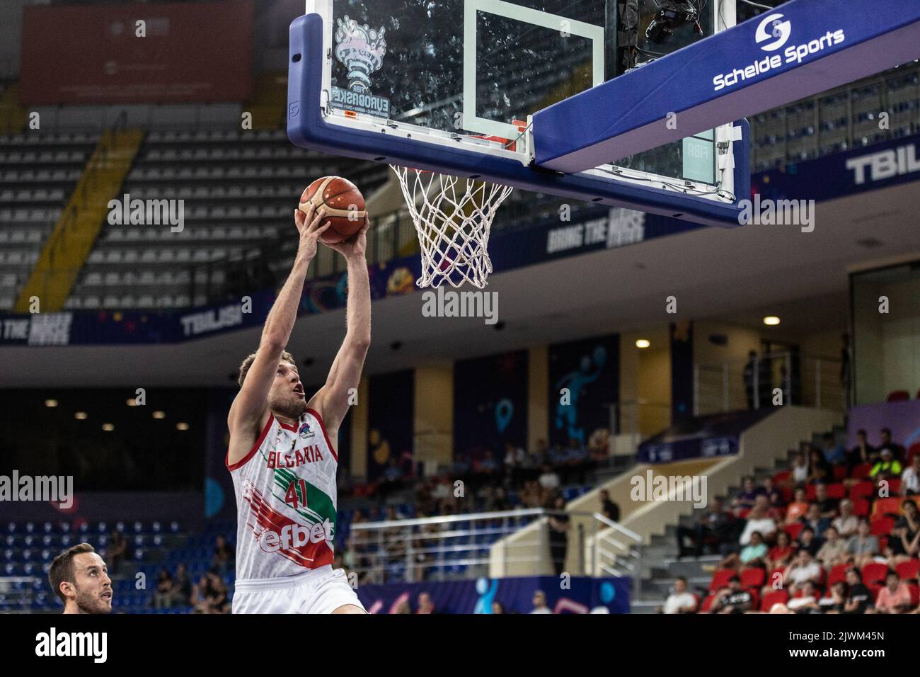 Vladimir Mihailovic (L) of Montenegro and Aleksandar Vezenkov (R) of ...