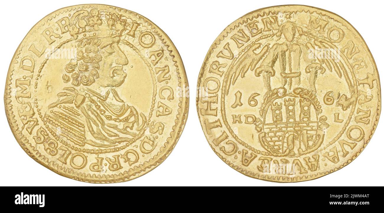 Toruń 2 ducats. Lauer Hans Dawid (1649-1669), mint manager, Jan II ...