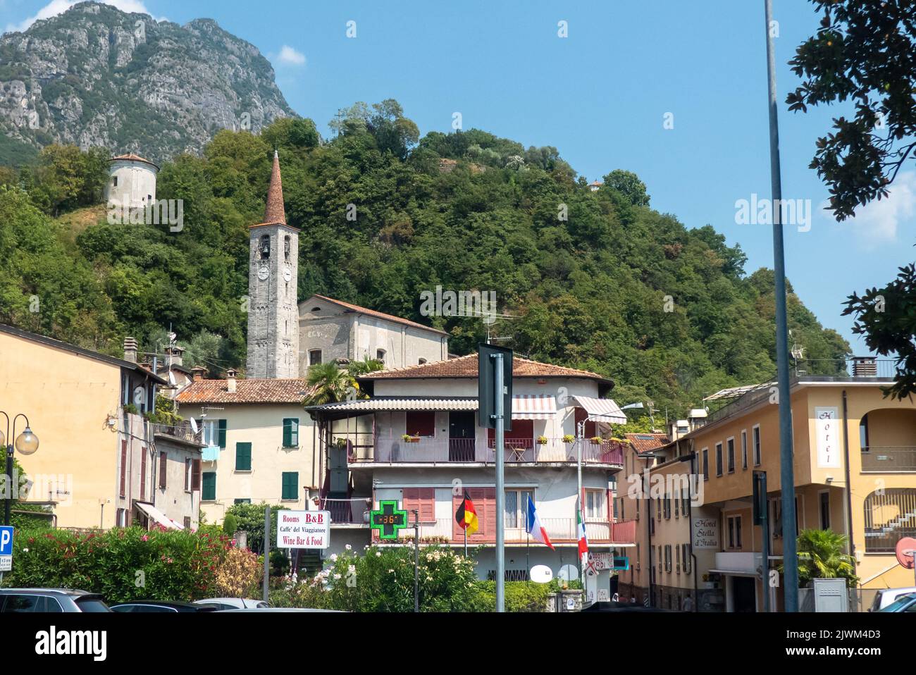 Como, Italy: the lakeshore commune of San Mamete on Lake Lugano Stock ...