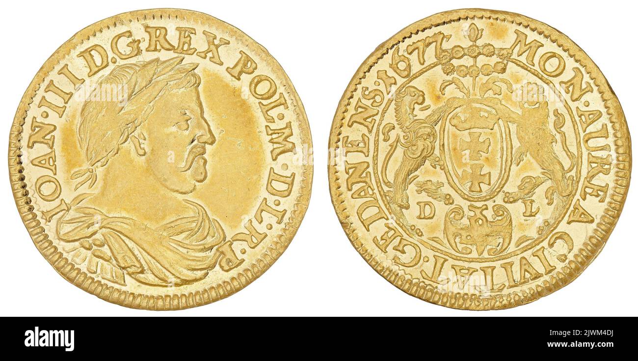 Gdańsk ducat. Jan III Sobieski (król polski ; 1674-1696), ruler, Lesse ...