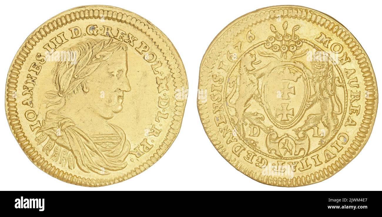 Gdańsk ducat. Jan III Sobieski (król polski ; 1674-1696), ruler, Lesse ...