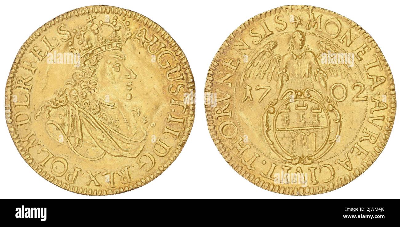 Toruń ducat. August II Mocny (król polski ; 1697-1706, 1709-1733 ...